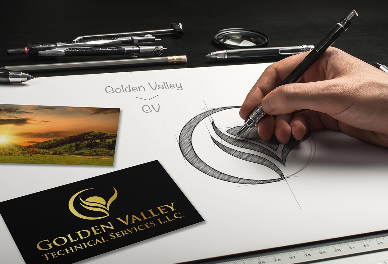 Golden Valley Technical Services Logo design by Ashfak Dubai freelance